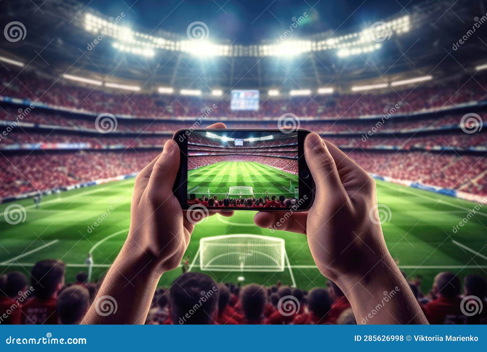 Digital Soccer Experience: 5g Enabled Smartphone Fun Stock Illustration ...