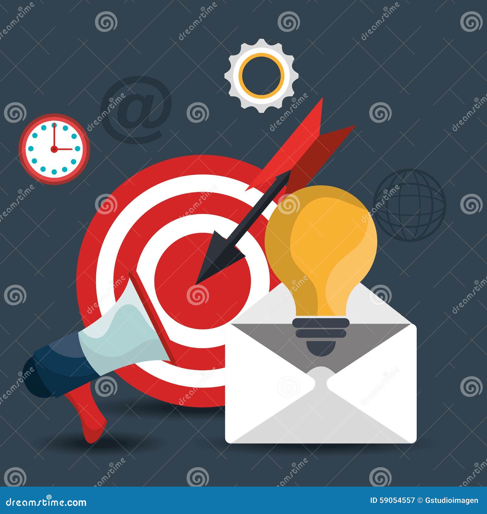 Digital and Social Marketing Graphics. Stock Vector - Illustration of ...