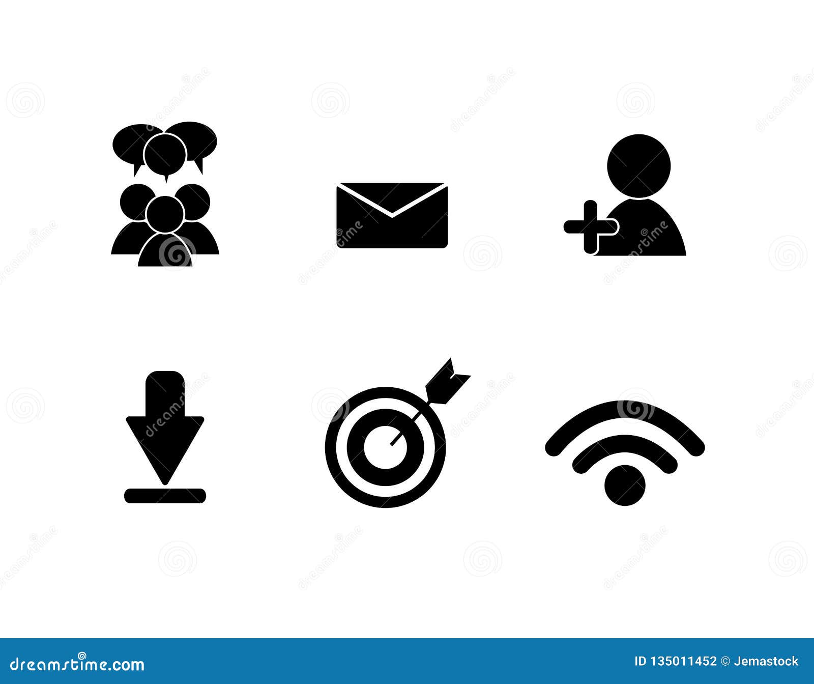 Digital Social Network Communication Related Icons Image Stock Vector ...