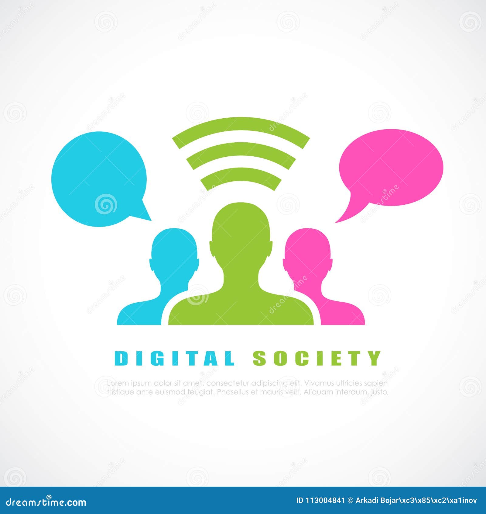 Digital Society Vector Icon Stock Vector - Illustration of cyber ...