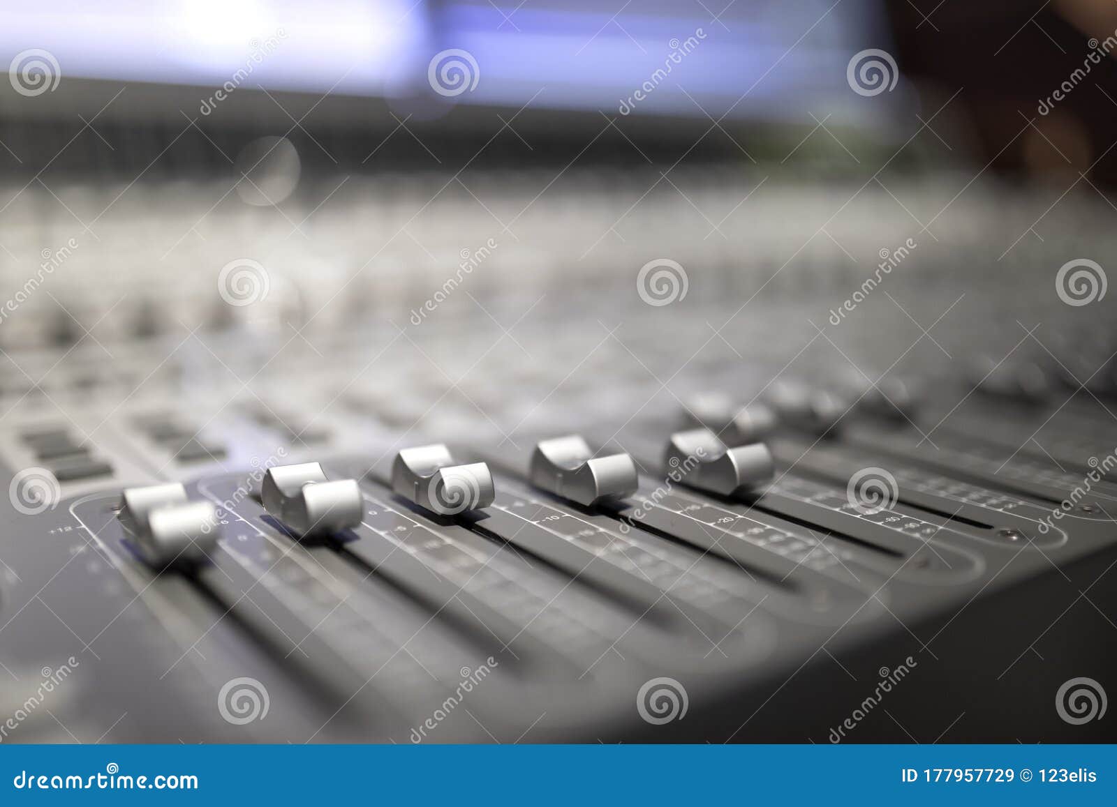 Digital sound mixer stock image. Image of editing, music - 177957729