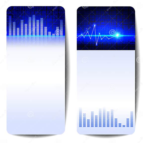 Digital sound wave banner stock vector. Illustration of graphic - 31790412