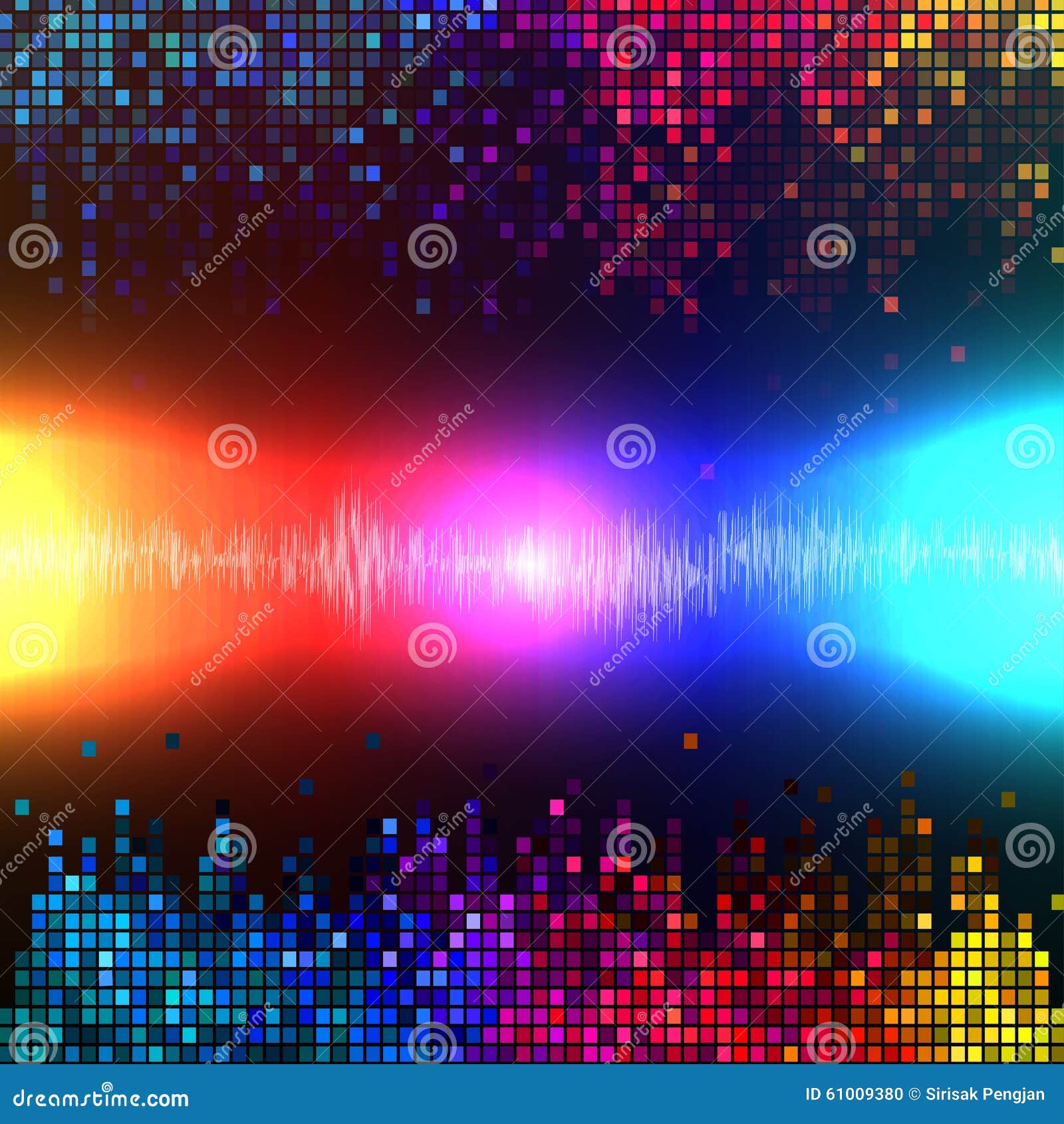 Digital Sound Wave Colorful Abstract Background Vector Stock Vector ...