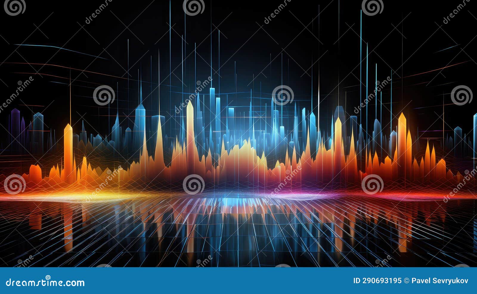 Digital Soundwave Resonance Composition Stock Illustration ...