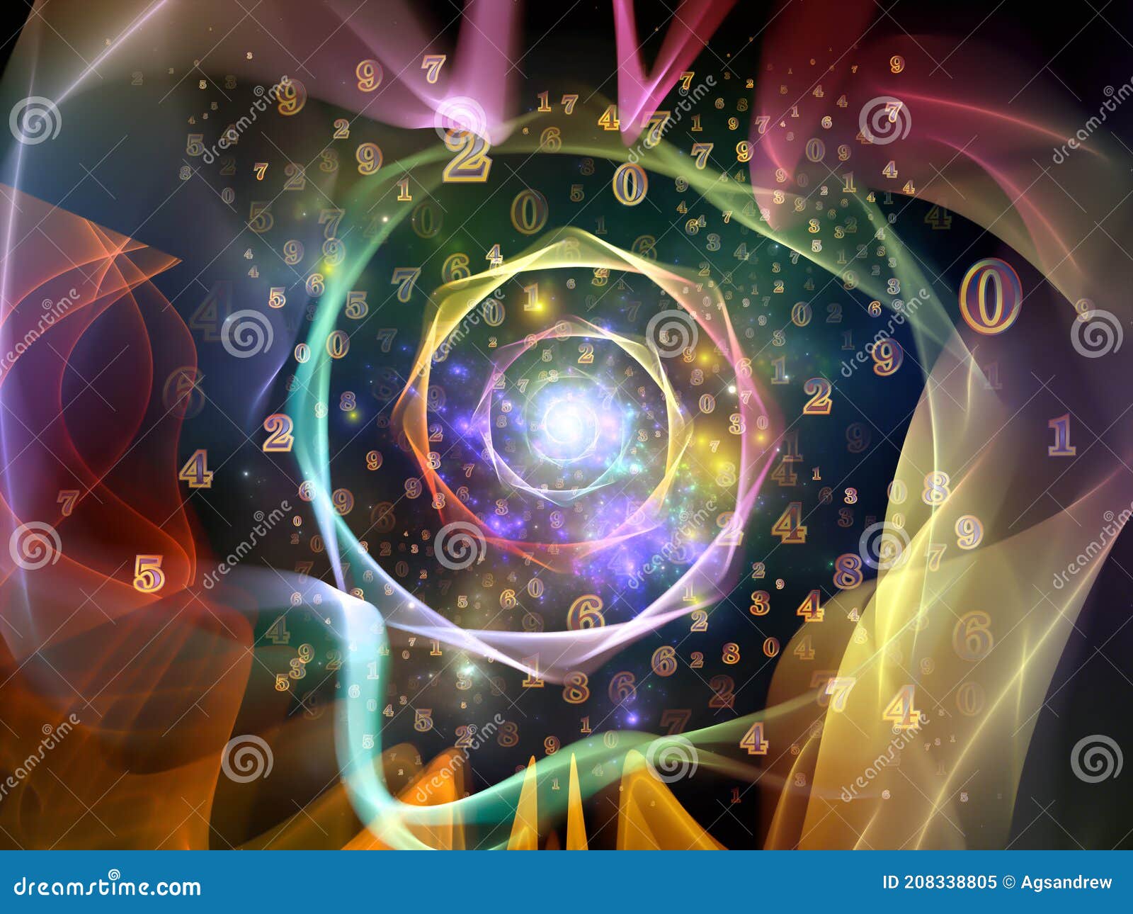 Digital Source Background stock illustration. Illustration of number ...