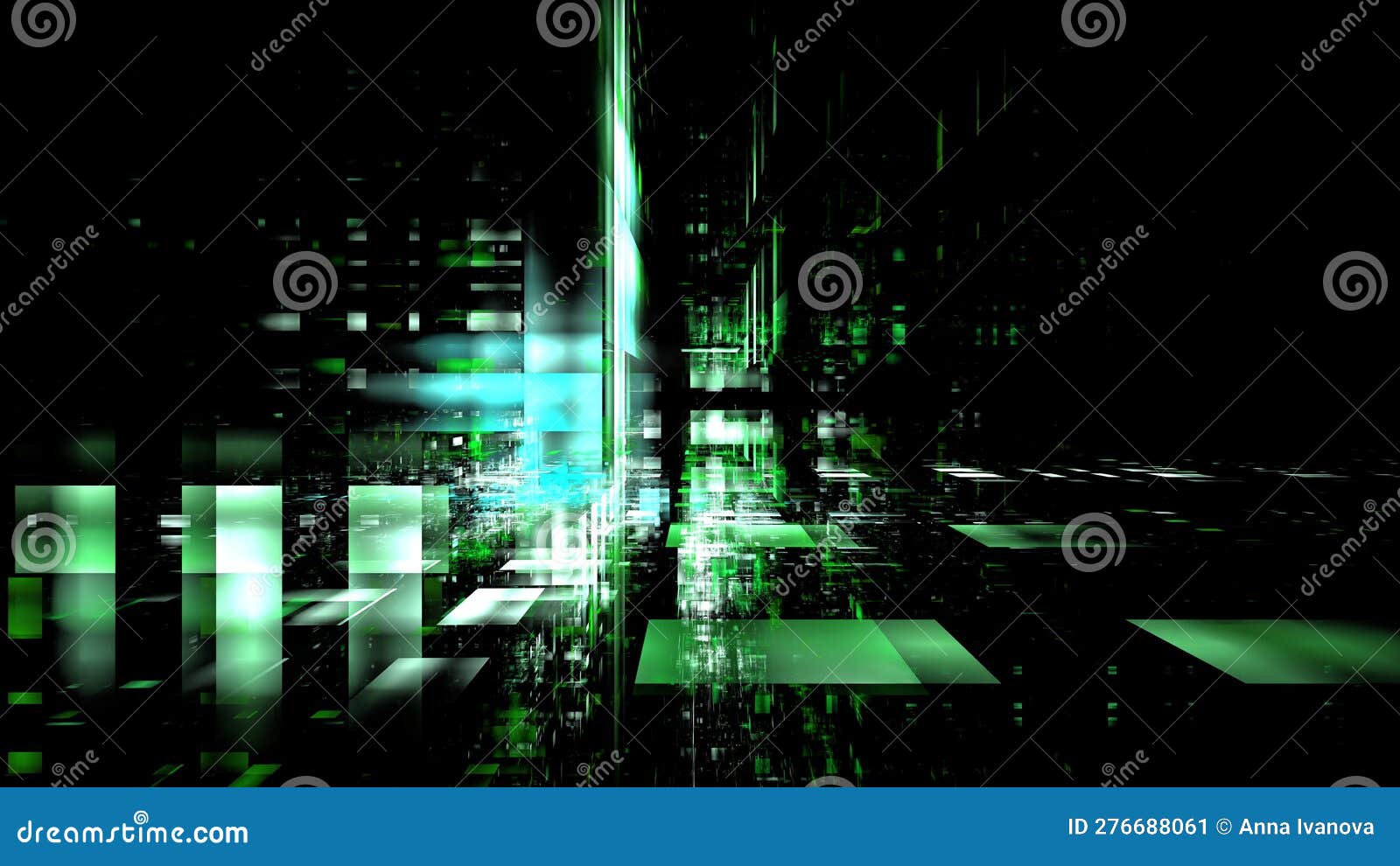 Digital Space, Architecture Design. Complex Mathematical Calculations ...