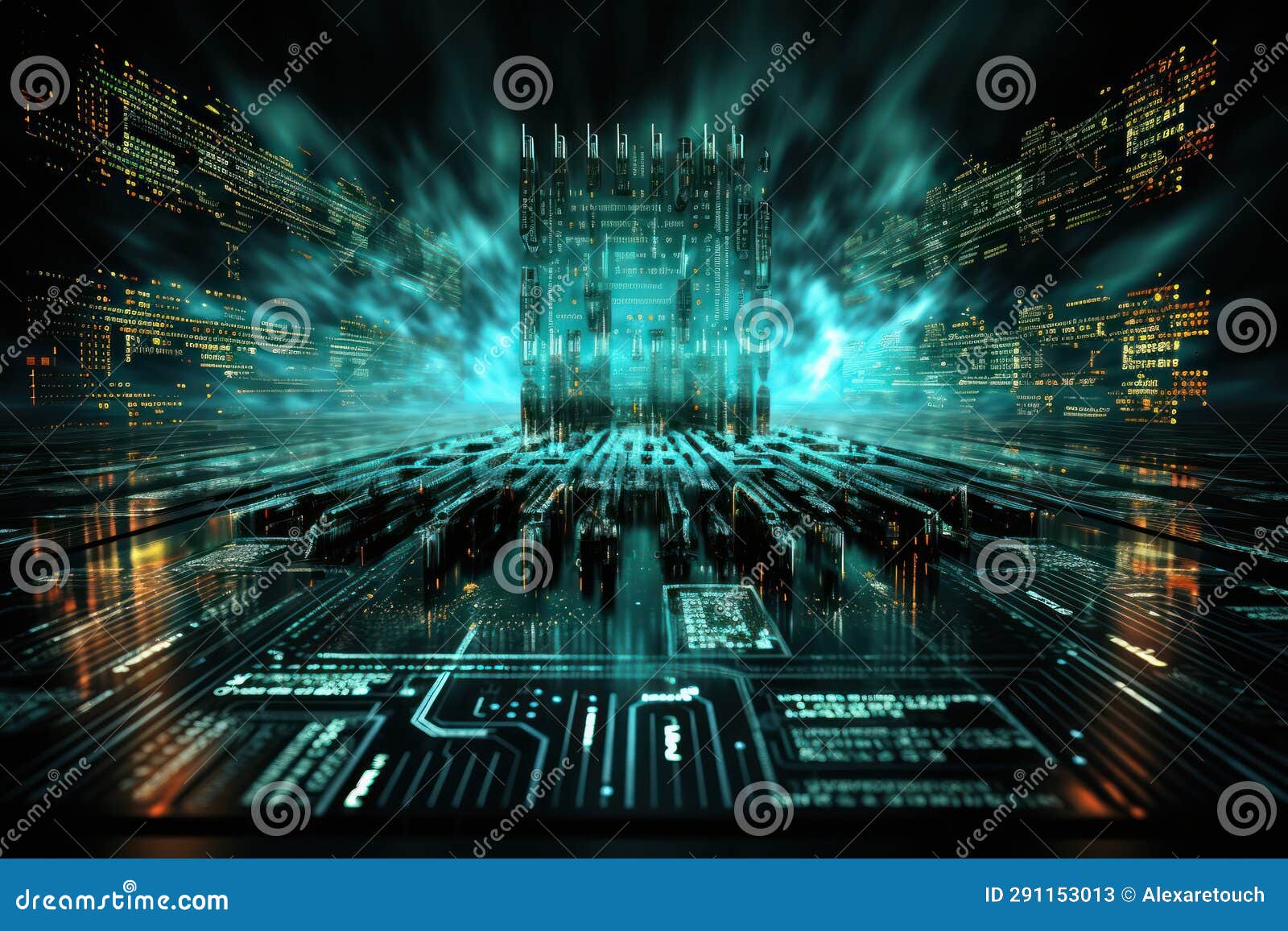 Digital Space, Design in Virtual Space Stock Image - Image of ...
