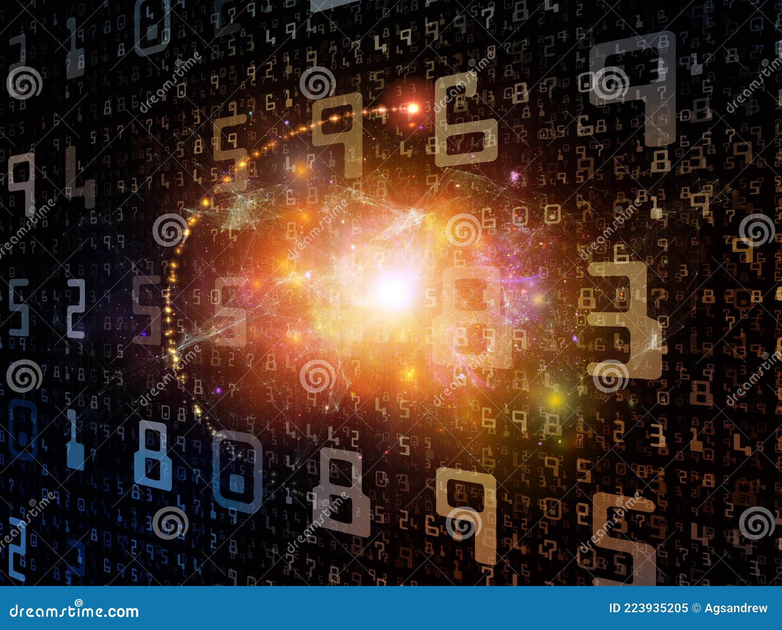 Digital Space stock illustration. Illustration of calculation - 223935205