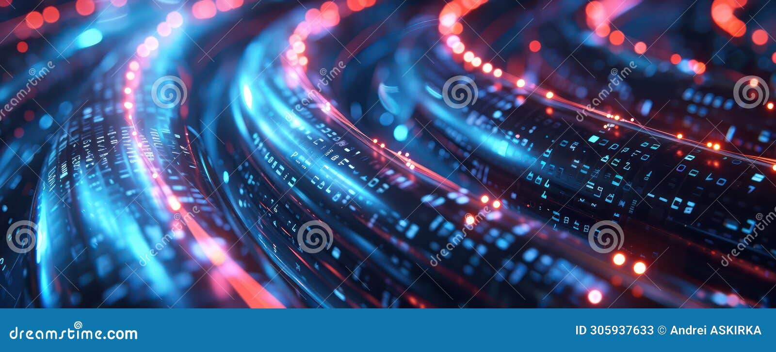 Digital Space with the Mesmerizing Glow of Data Cables, Visually ...