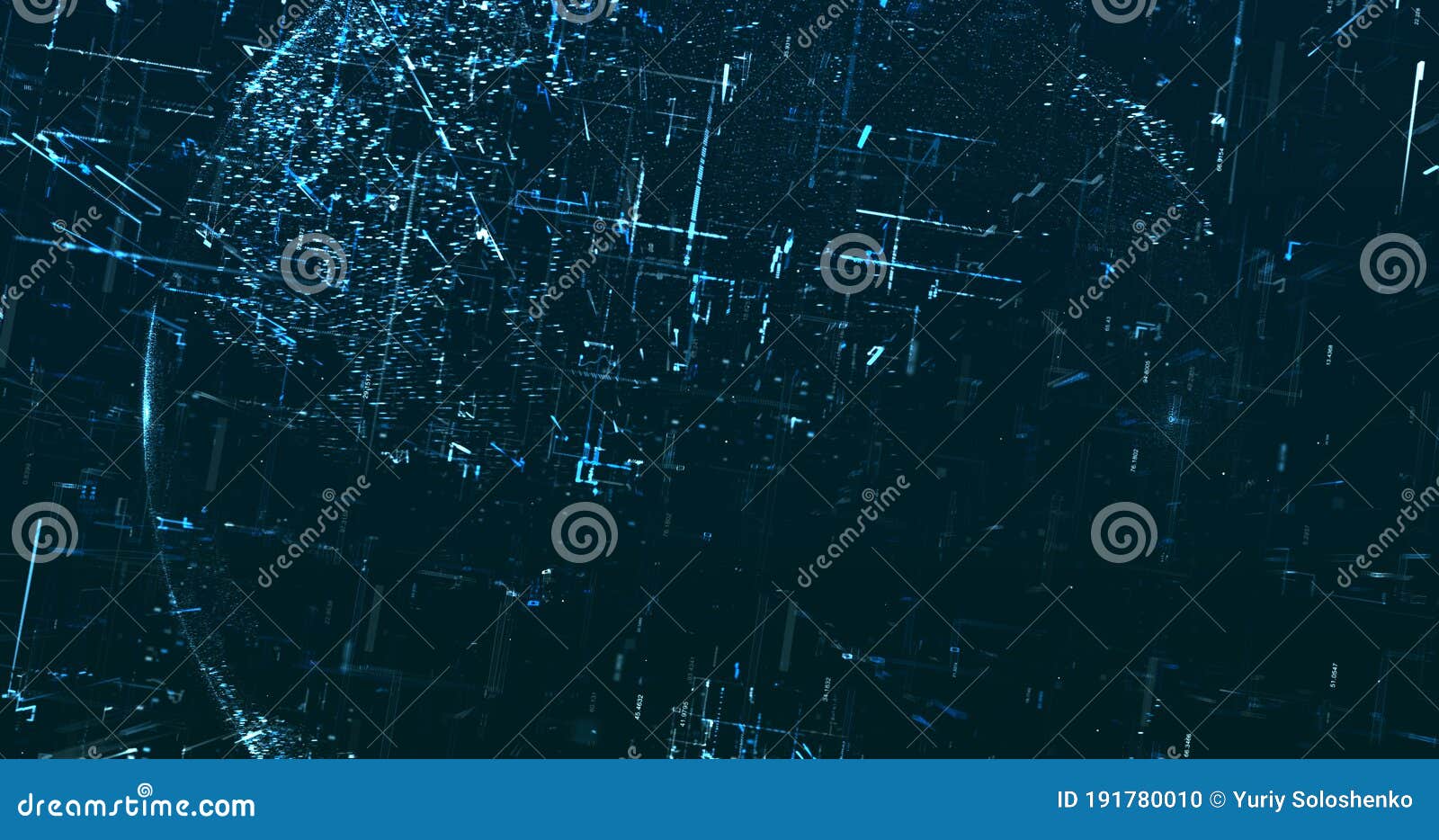 Digital Space World 3d Data Earth Background 3d Rendering Stock ...