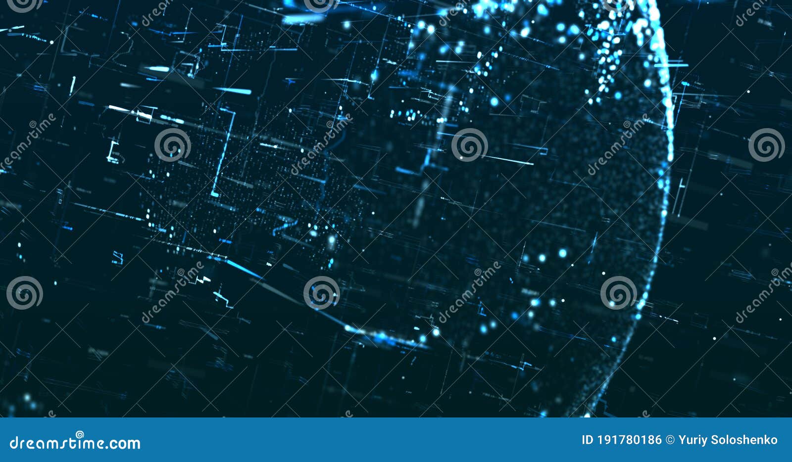 Digital Space World 3d Data Earth Background 3d Rendering Stock ...