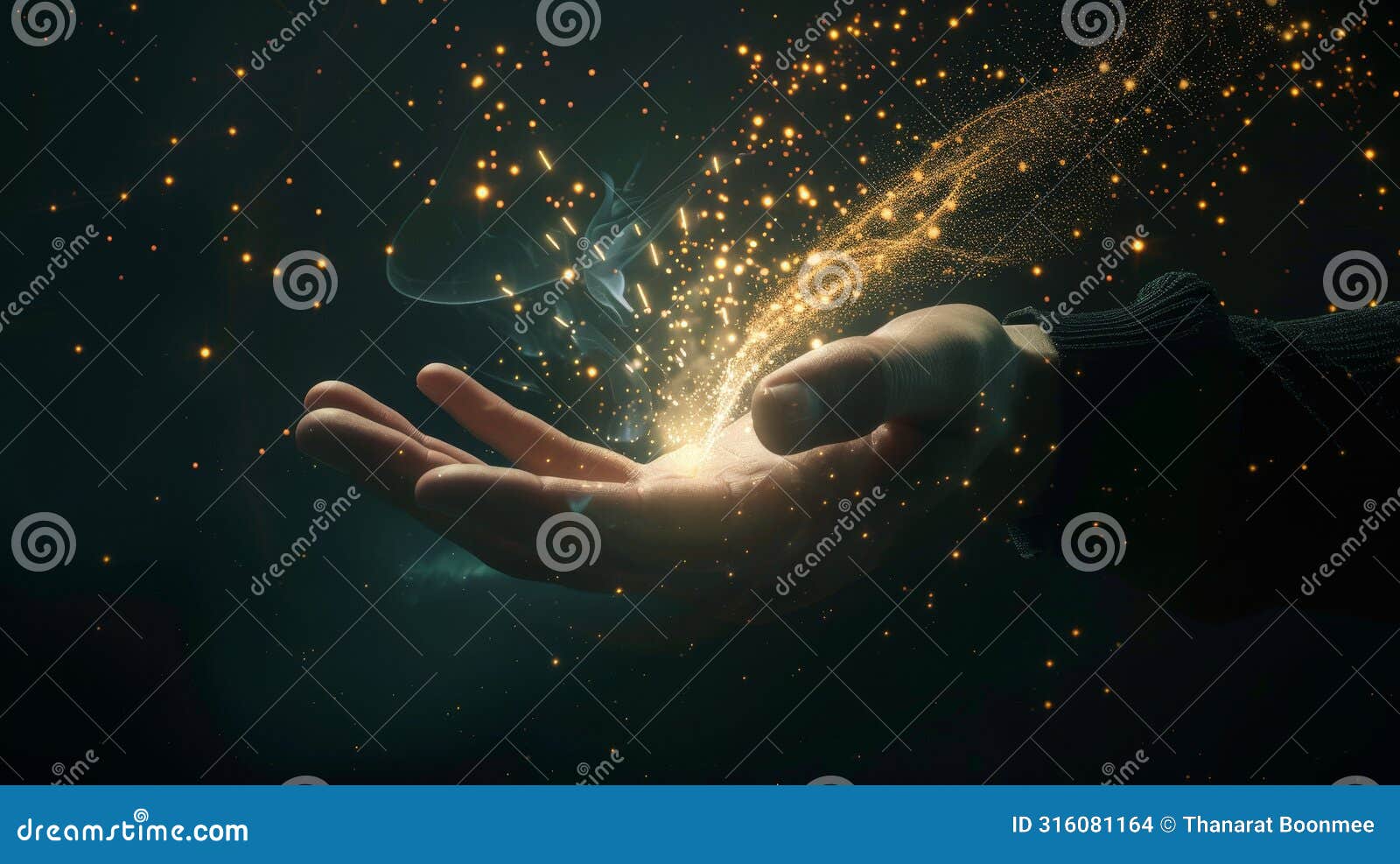 A Digital Transformation Background With Digital Sparks Or Framework ...