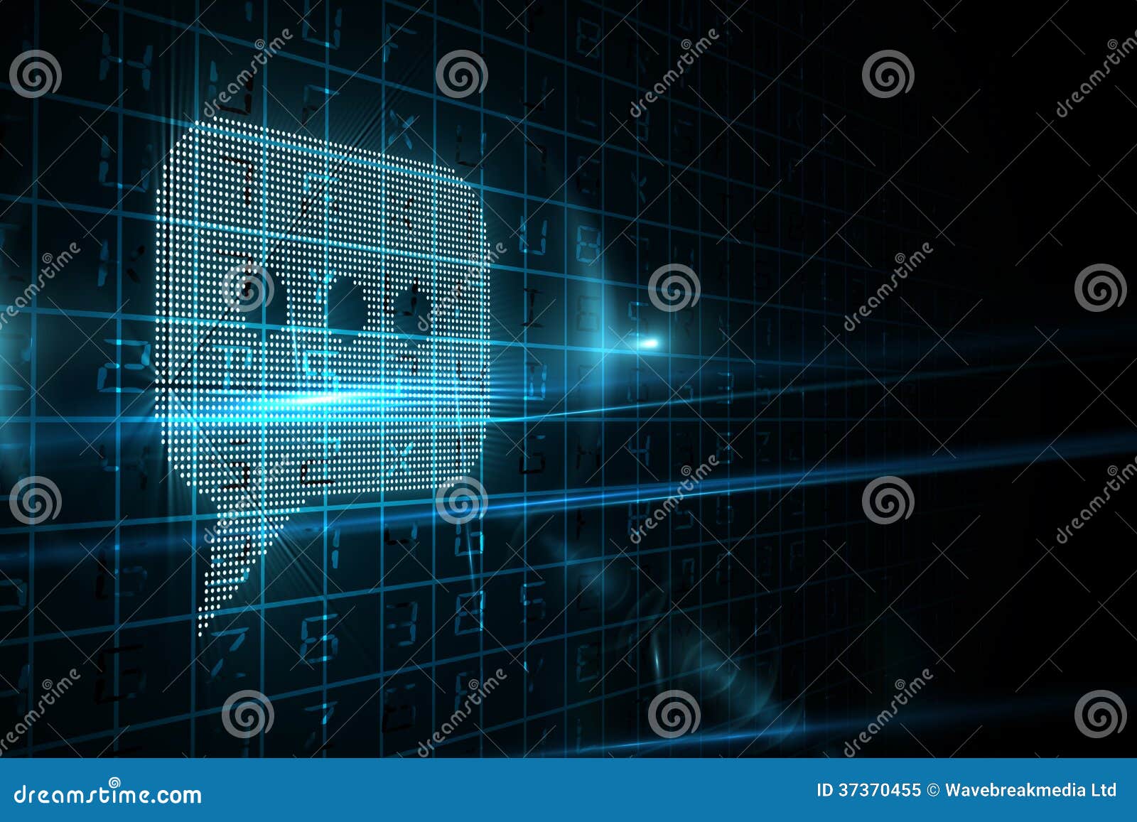 Digital speech bubble stock illustration. Illustration of technology ...