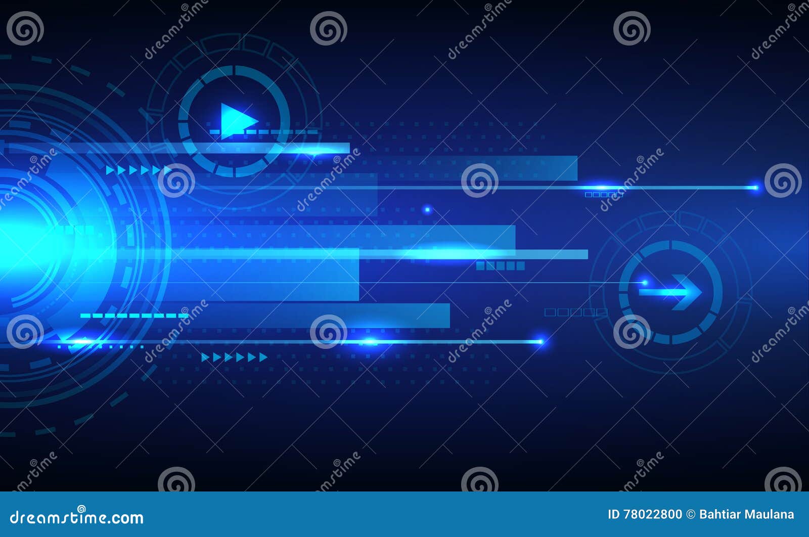 Digital Speed Technology Abstract Background Stock Vector ...