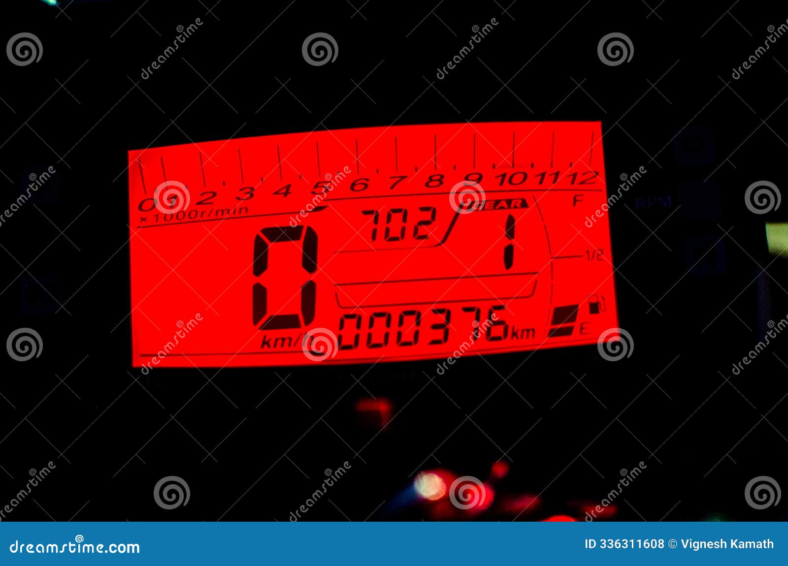 Digital Speedometer of a Motorcycle Stock Photo - Image of brand ...