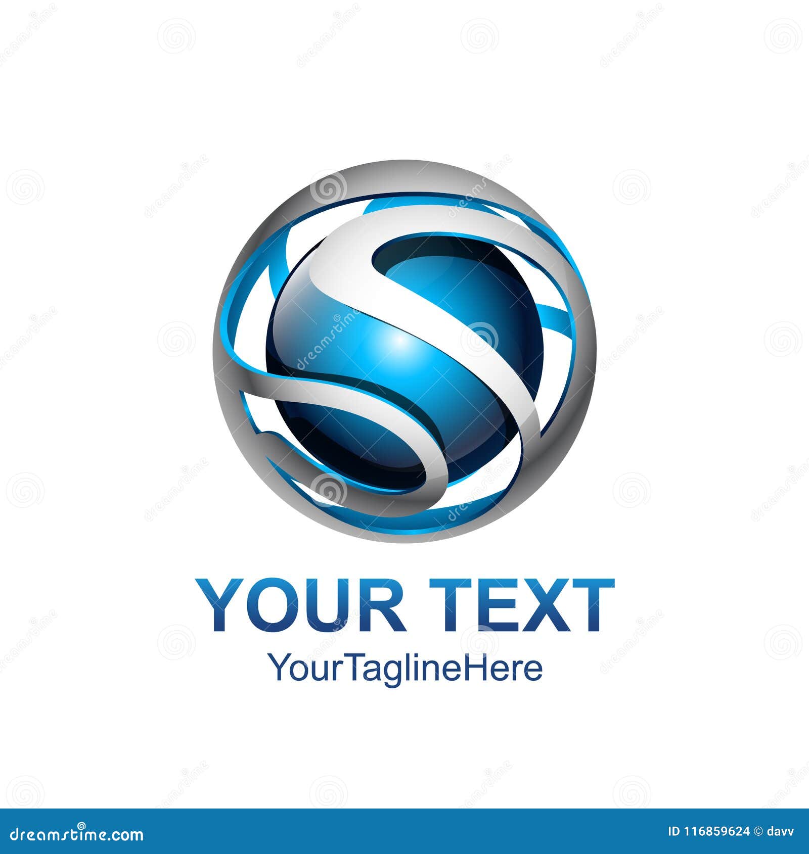 Digital Sphere Abstract Logo Design Vector. Letter | CartoonDealer.com ...