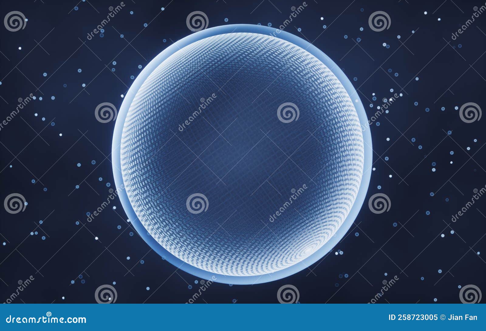 Digital Sphere with Glowing Lines Structure, 3d Rendering Stock ...