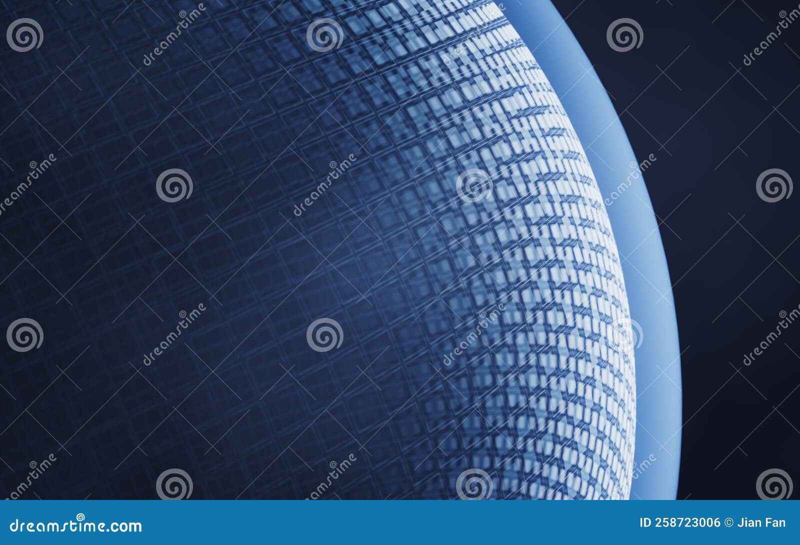 Digital Sphere with Glowing Lines Structure, 3d Rendering Stock ...