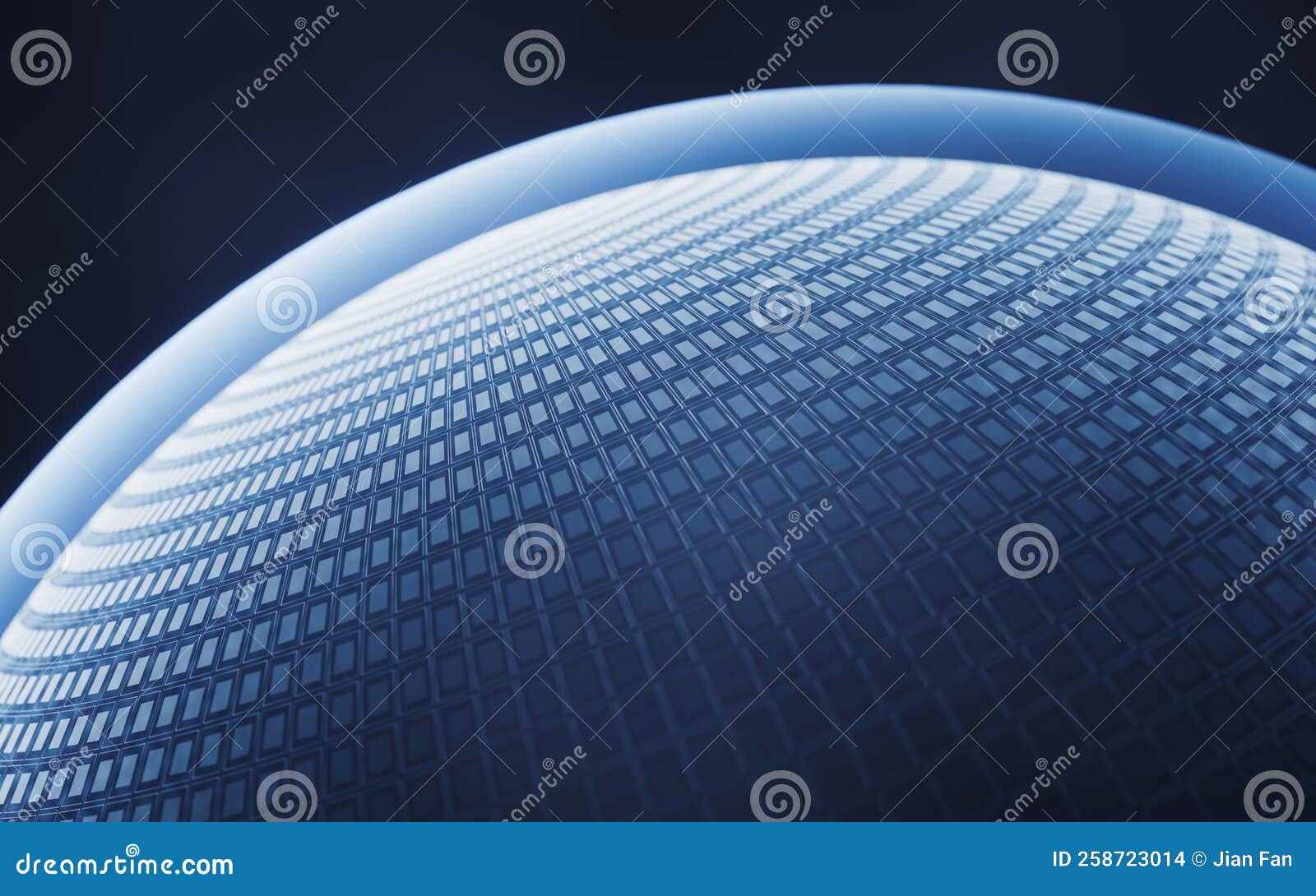 Digital Sphere with Glowing Lines Structure, 3d Rendering Stock ...