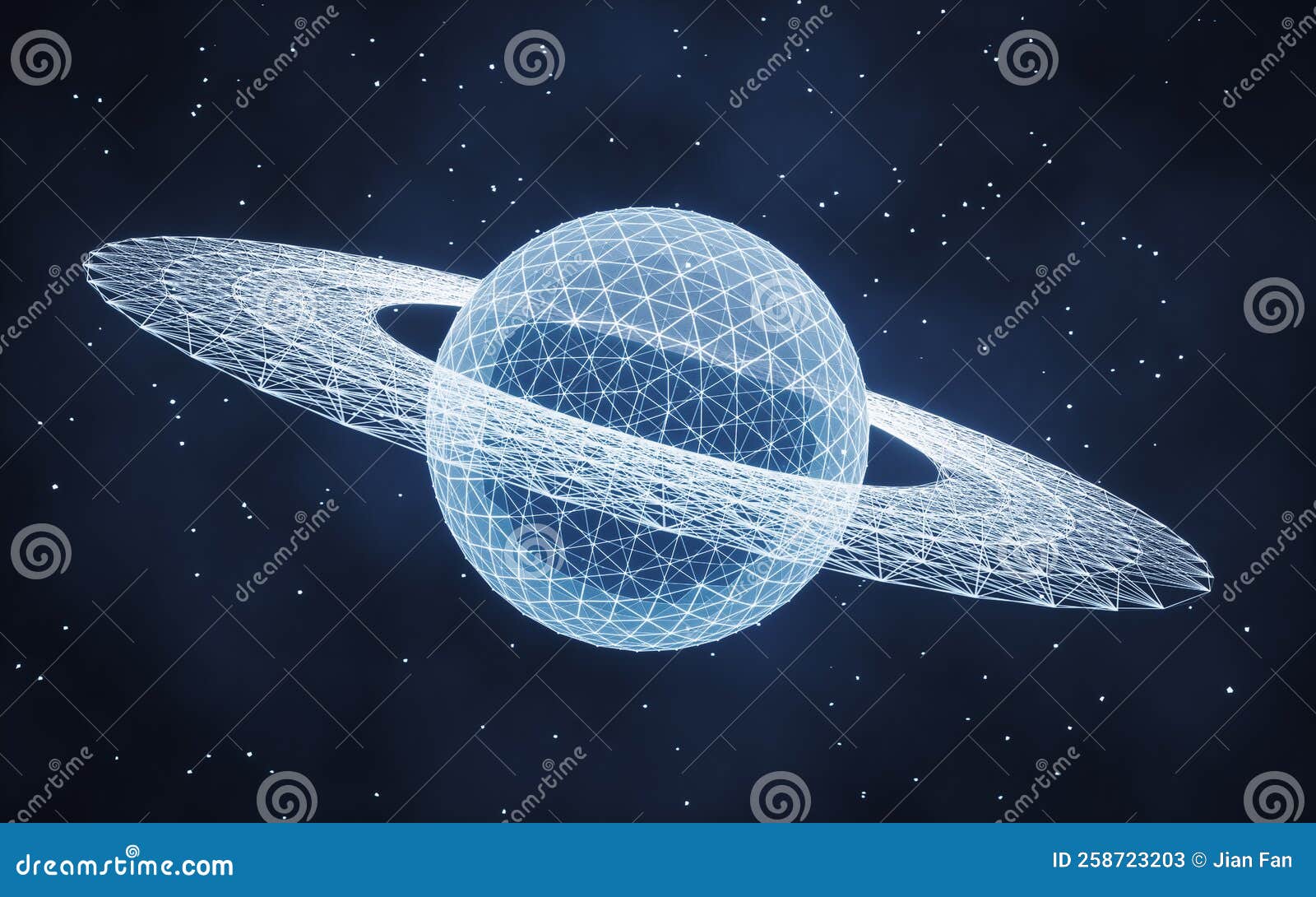 Digital Sphere with Glowing Lines Structure, 3d Rendering Stock ...