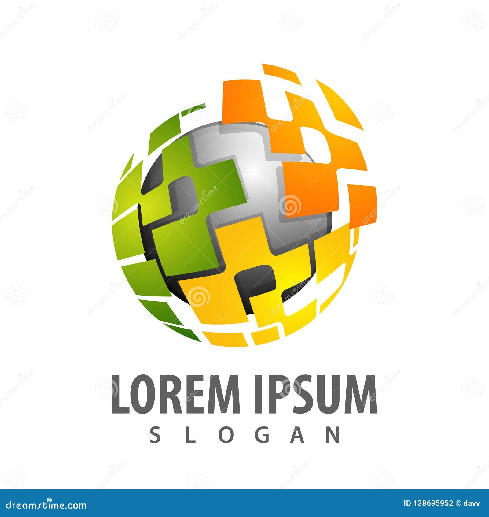 Digital Sphere Logo Concept Design. Symbol Graphic Template Element ...