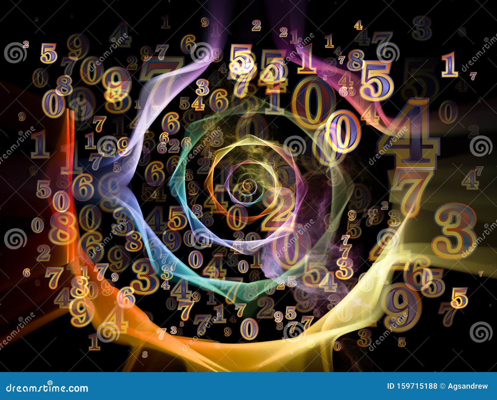 Digital Spiral Source stock illustration. Illustration of education ...