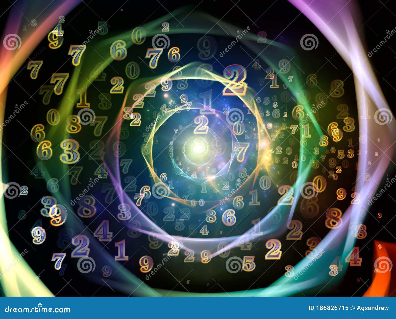 Digital Spiral Source stock illustration. Illustration of digit - 186826715