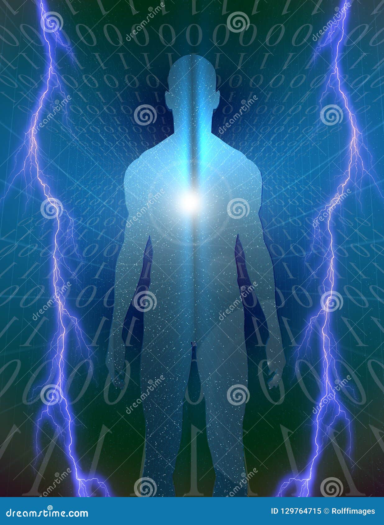 Digital spirit stock illustration. Illustration of design - 129764715