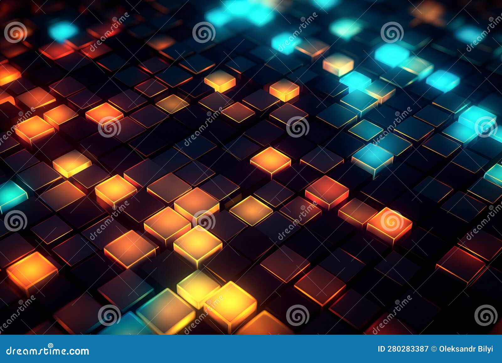 Digital Square Color Background Stock Illustration - Illustration of ...