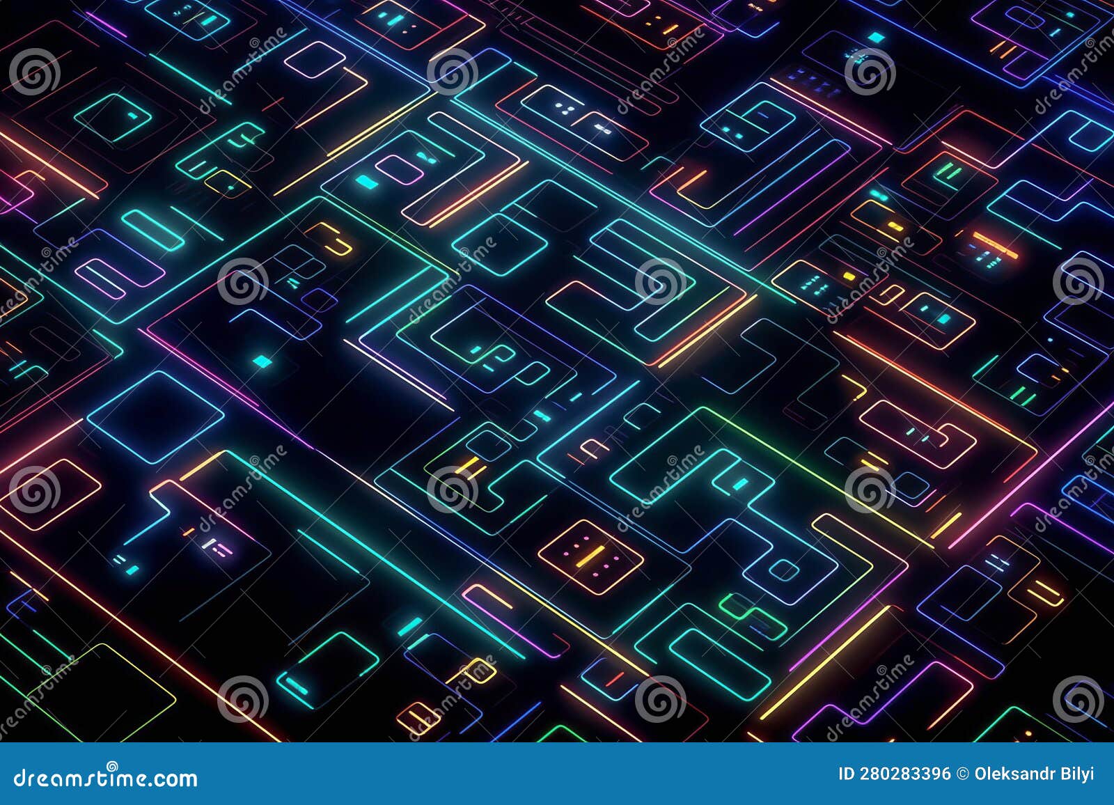 Digital Square Color Background Stock Illustration - Illustration of ...