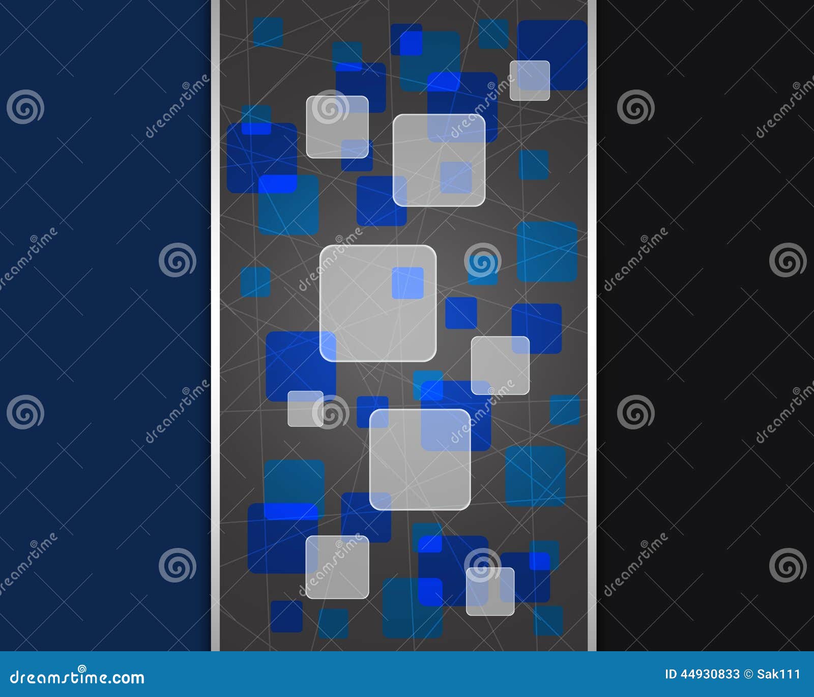 Digital Squares on Abstract Background Stock Illustration ...