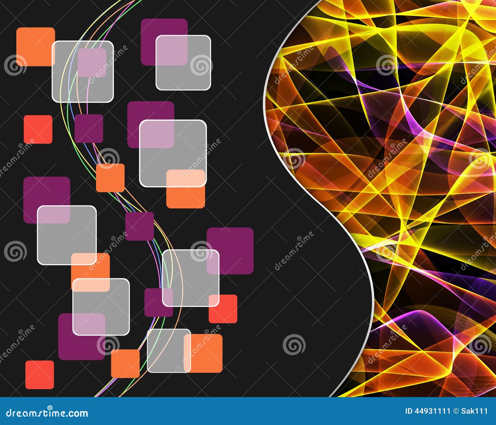 Digital Squares on Abstract Background Stock Illustration ...