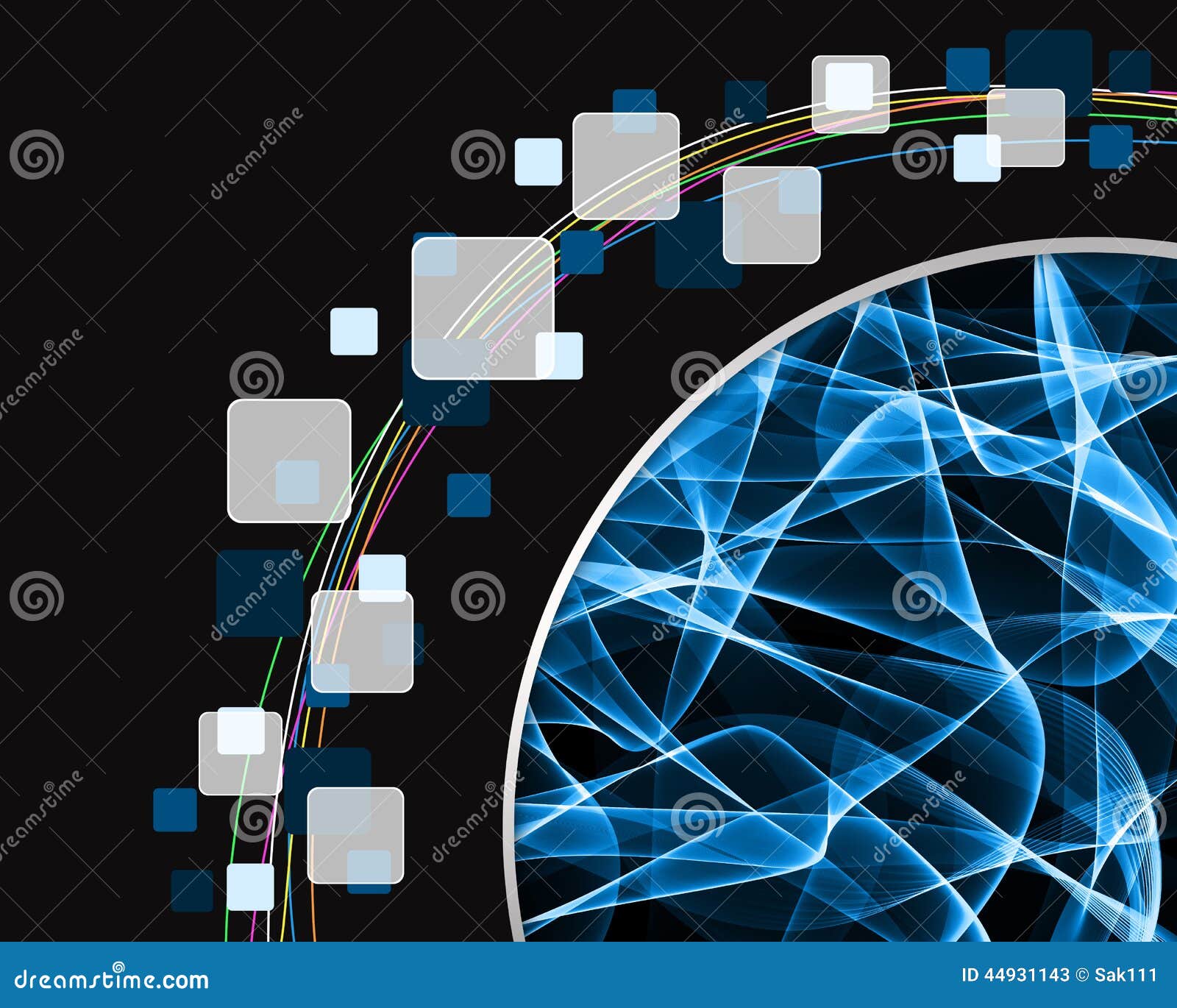 Digital Squares on Abstract Background Stock Illustration ...