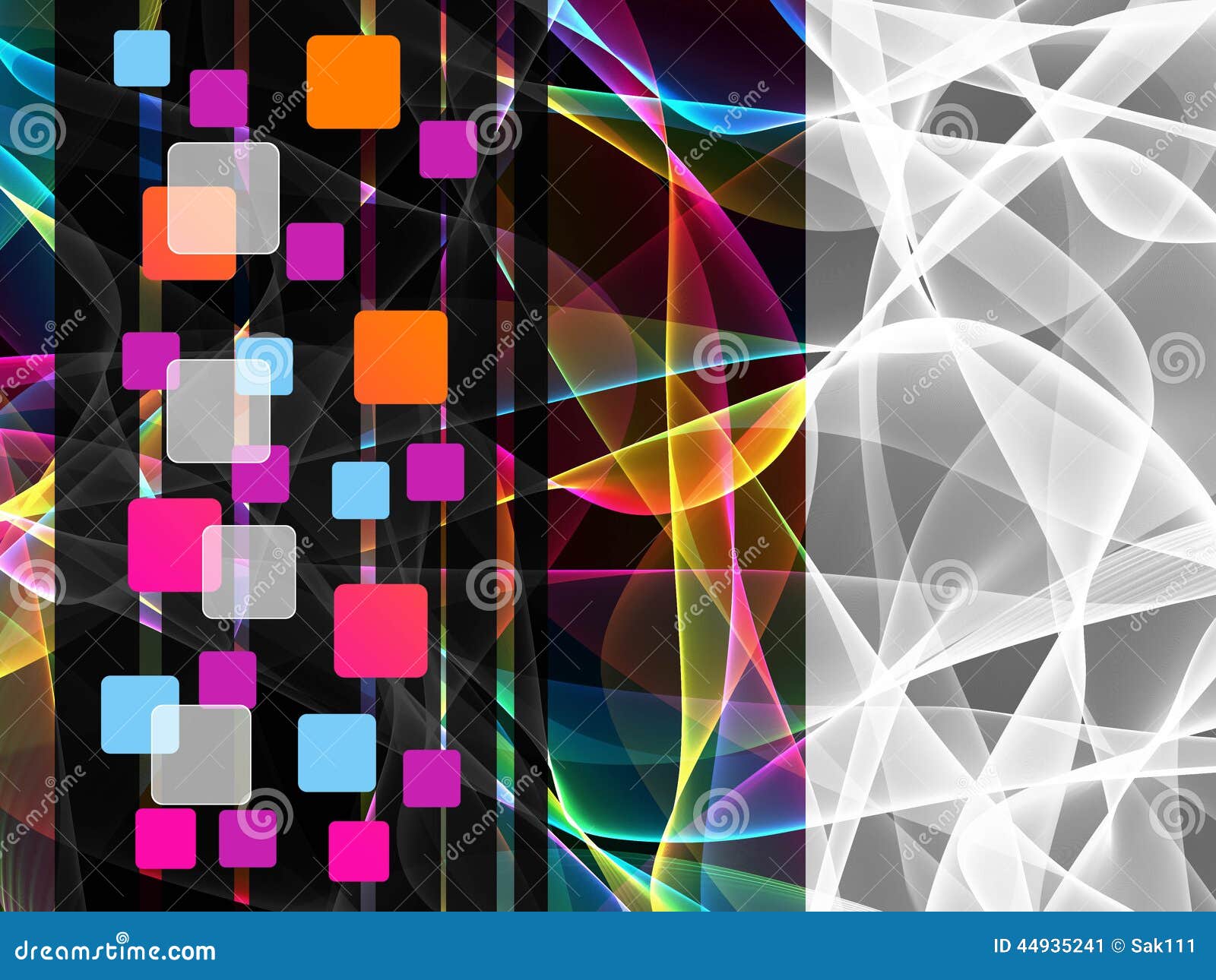 Digital Squares on Abstract Background Stock Illustration ...