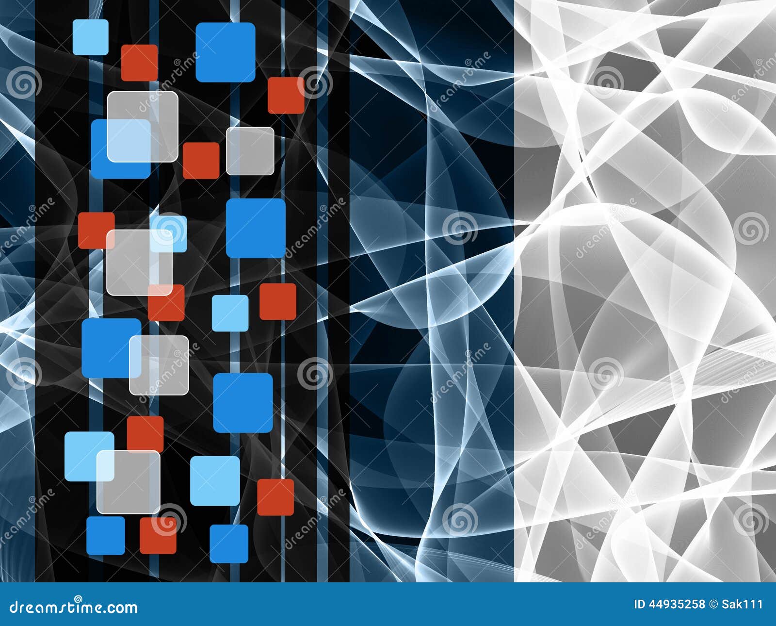 Digital Squares on Abstract Background Stock Illustration ...