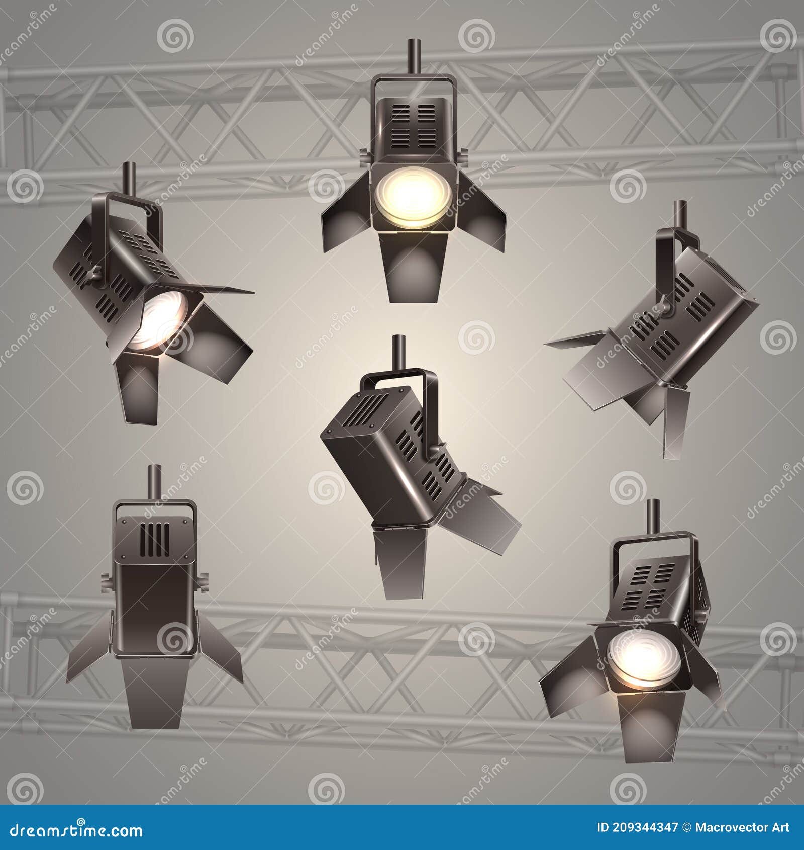 Stage Lighting Vector Design Illustration Stock Vector - Illustration ...