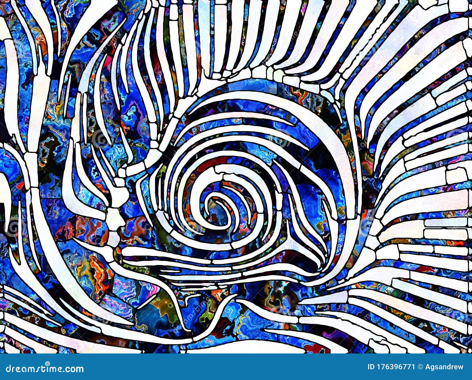 Digital Stained Glass stock illustration. Illustration of artwork ...