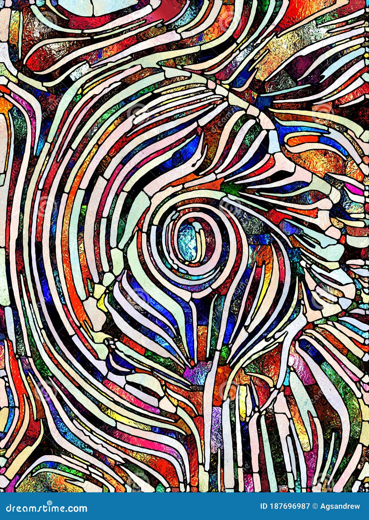 Digital Stained Glass stock illustration. Illustration of human - 187696987