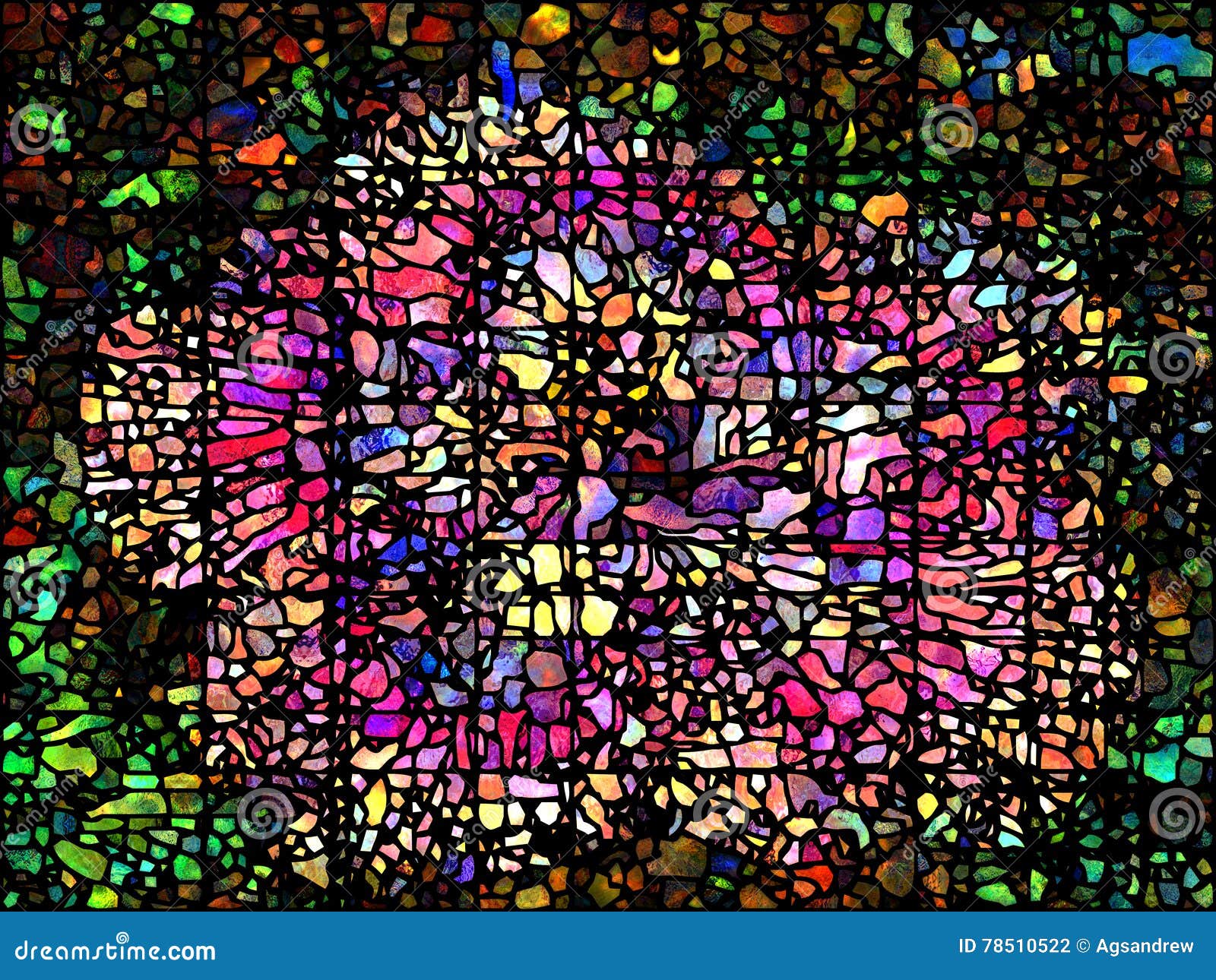 Digital Stained Glass stock illustration. Illustration of wallpaper ...