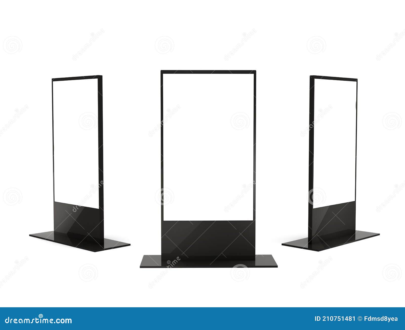 Digital Stand Signage Lightbox Stock Illustration - Illustration of ...