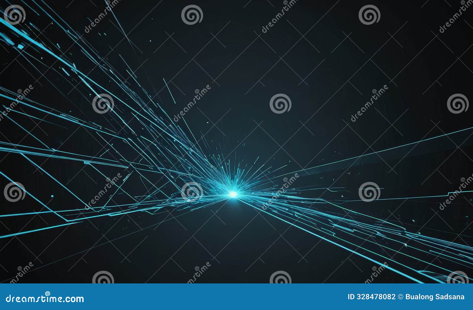 Digital Star-like Light Source in the Center, Surrounded by Complex ...