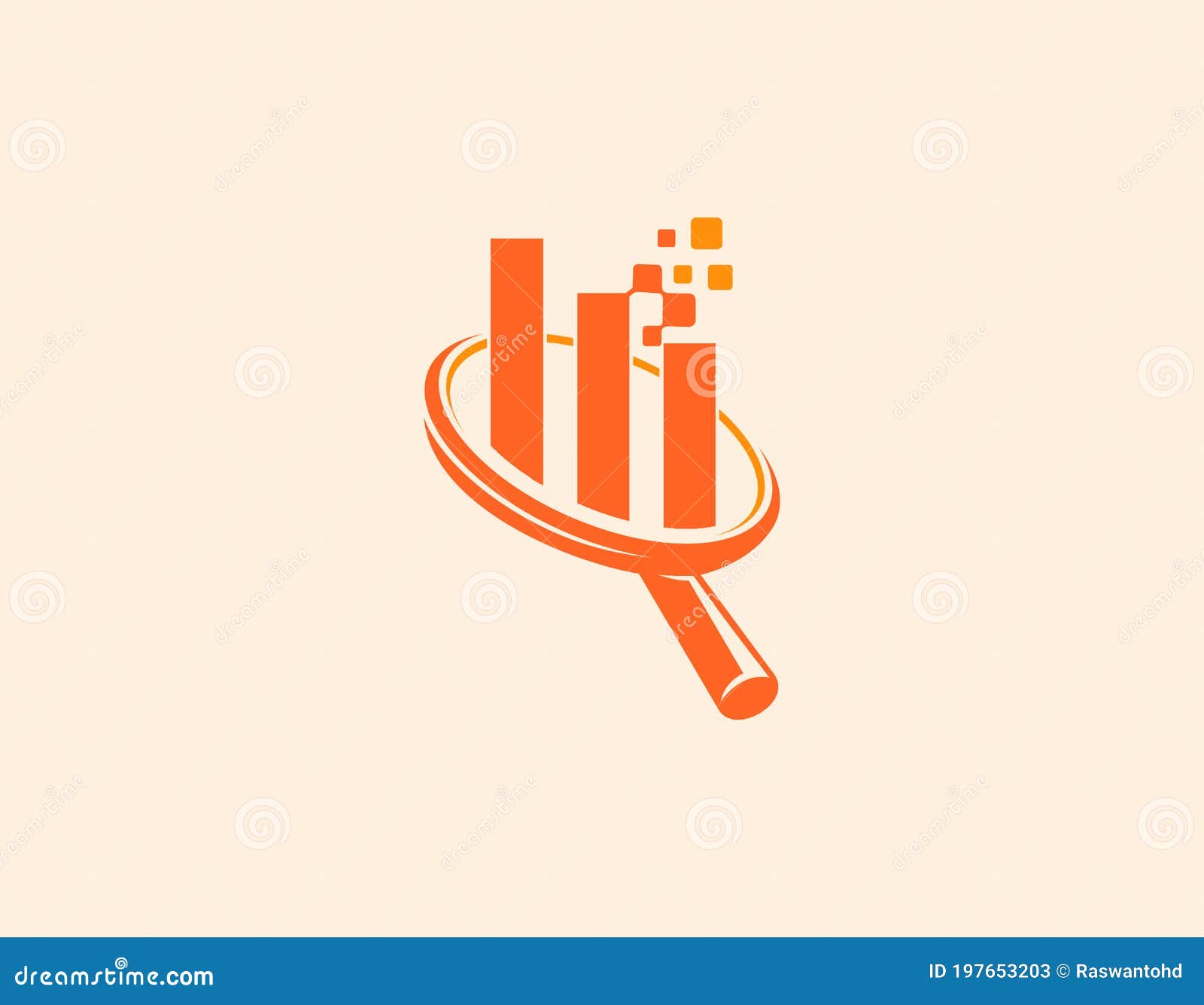 Digital Statistic Logo Design Illustration Stock Vector - Illustration ...