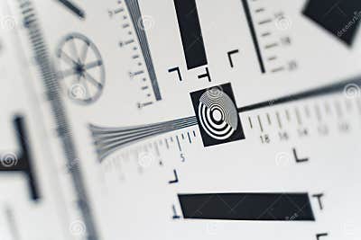 Digital Still-camera Optic Lens Sharpness Testing Resolution Chart. ISO ...