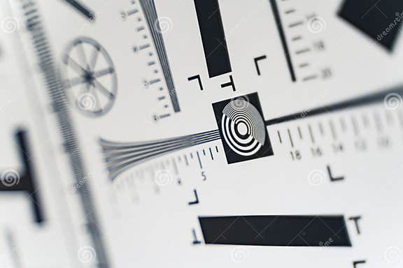 Digital Still-camera Optic Lens Sharpness Testing Resolution Chart. ISO ...