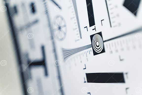 Digital Still-camera Optic Lens Sharpness Testing Resolution Chart. ISO ...