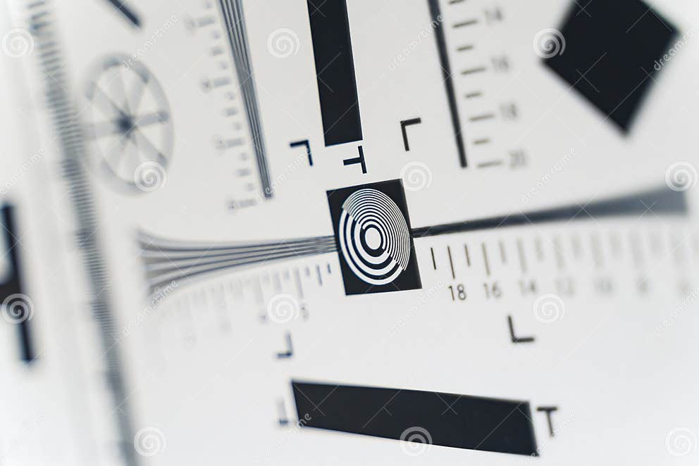 Digital Still-camera Optic Lens Sharpness Testing Resolution Chart. ISO ...