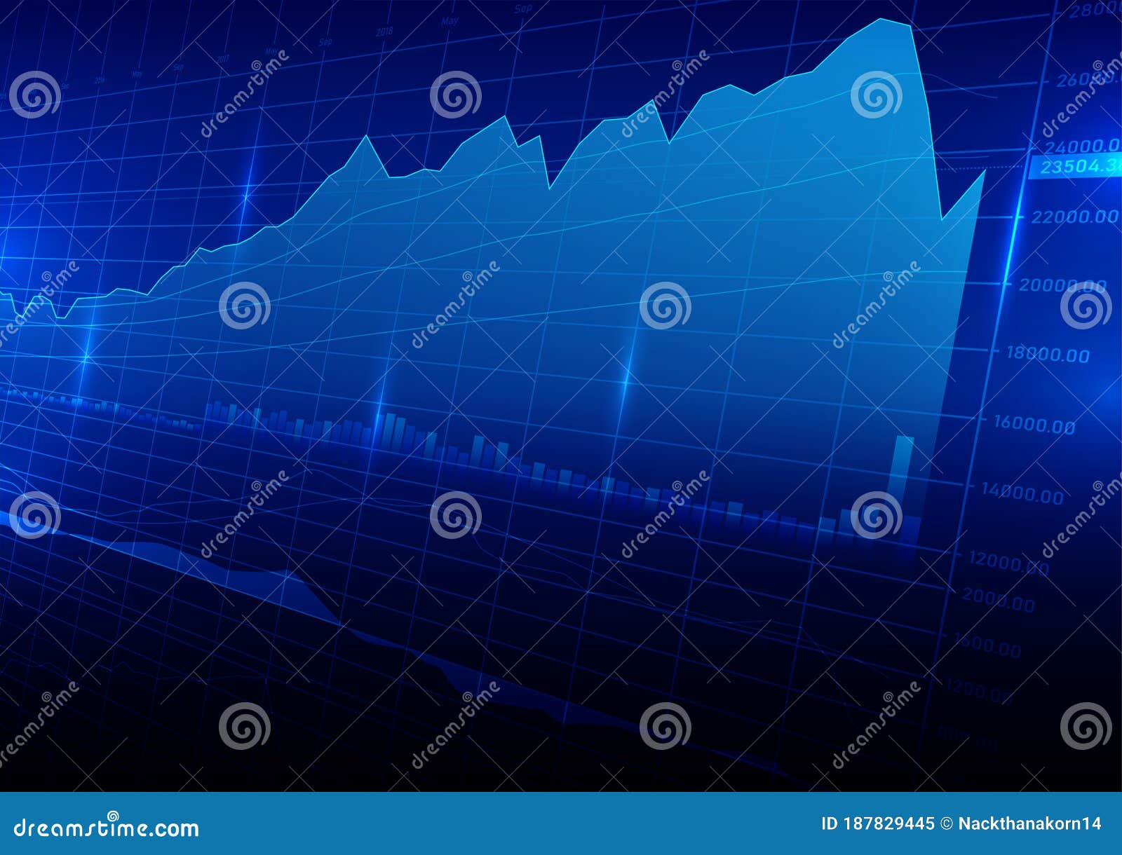 Digital Stock Market Trading Background. Stock Vector - Illustration of ...