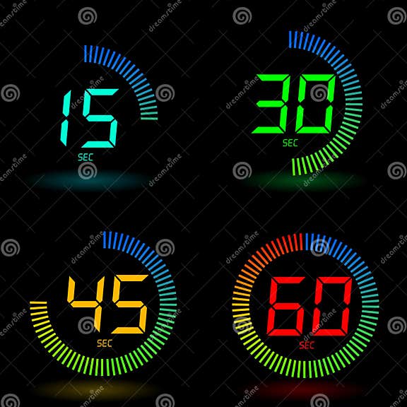 Digital stopwatch stock vector. Illustration of black - 14498944