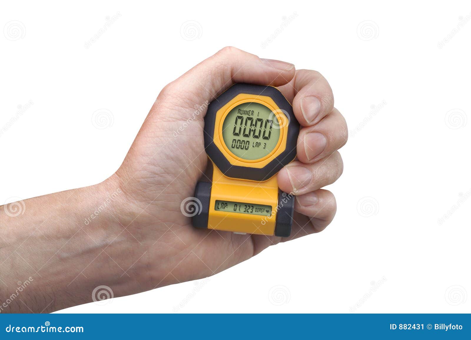 Digital stopwatch in hand stock image. Image of sports - 882431