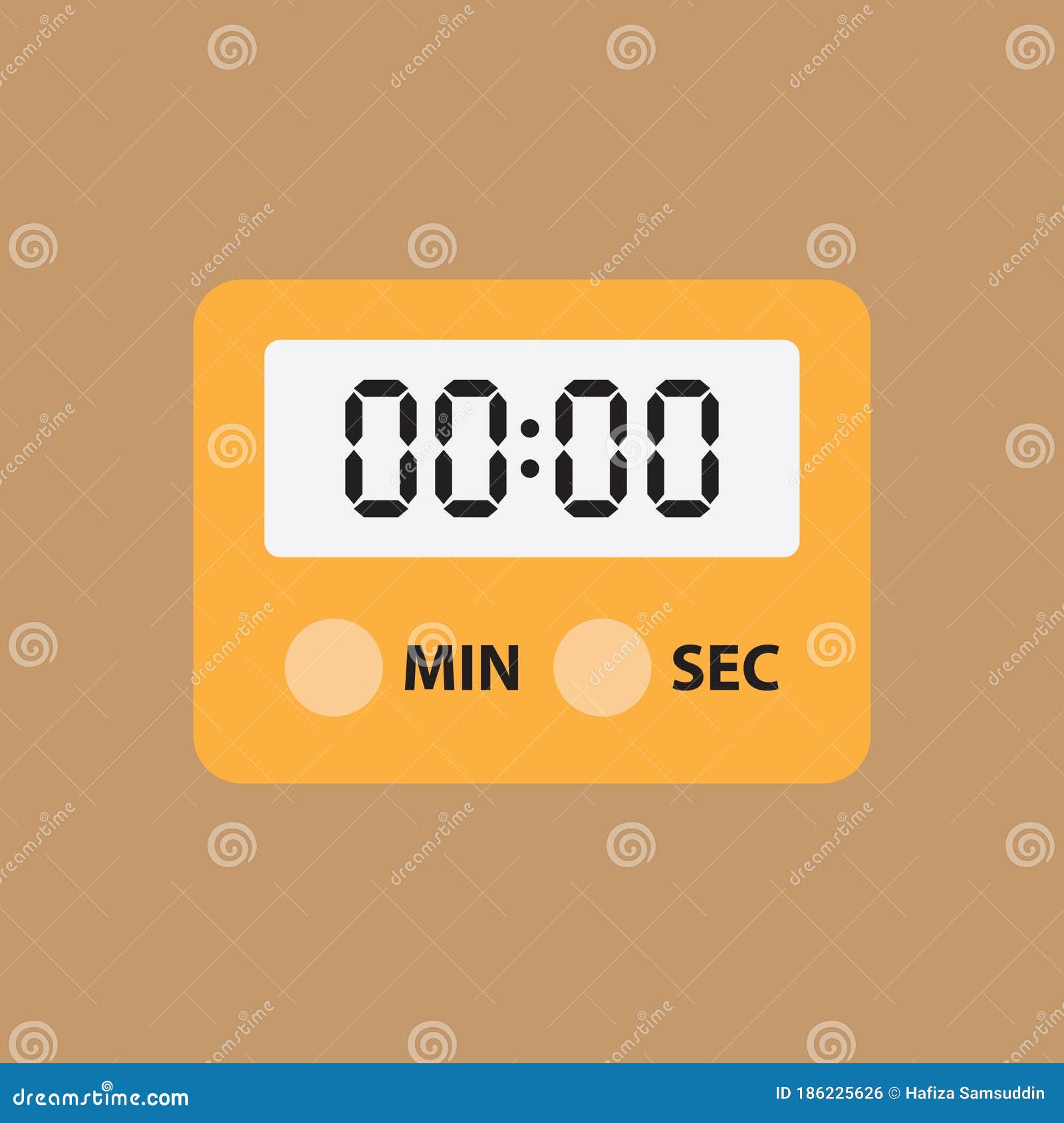 Digital Stopwatch. Vector Illustration Decorative Design Stock Vector ...